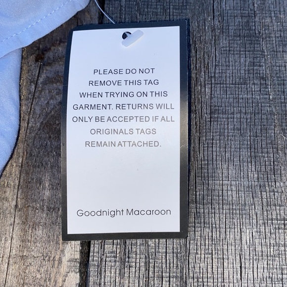 Goodnight Macaroon | Tops | Nwt Goodnight Macaroon Powder Blue Elastic ...